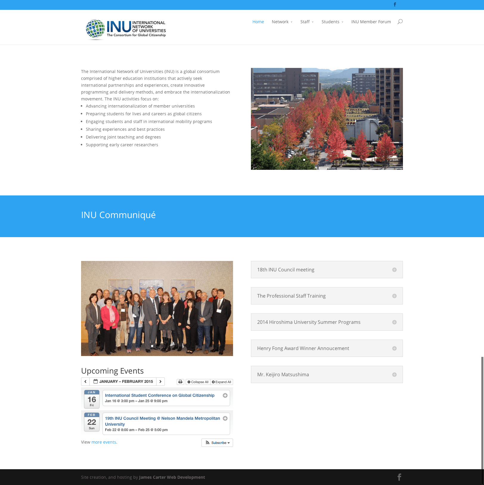 The International Network of Universities - James Carter Web